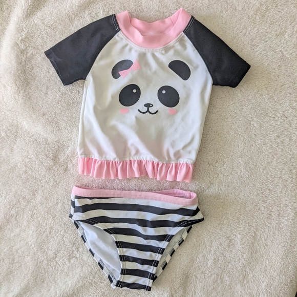 George | Swim | George Toddler Blackpinkwhite Two Piece Panda Swimsuit ...